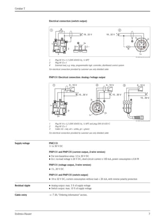 Cerabar t pmc131 pmp131 pmp135-endress+hauser datasheet-process ...