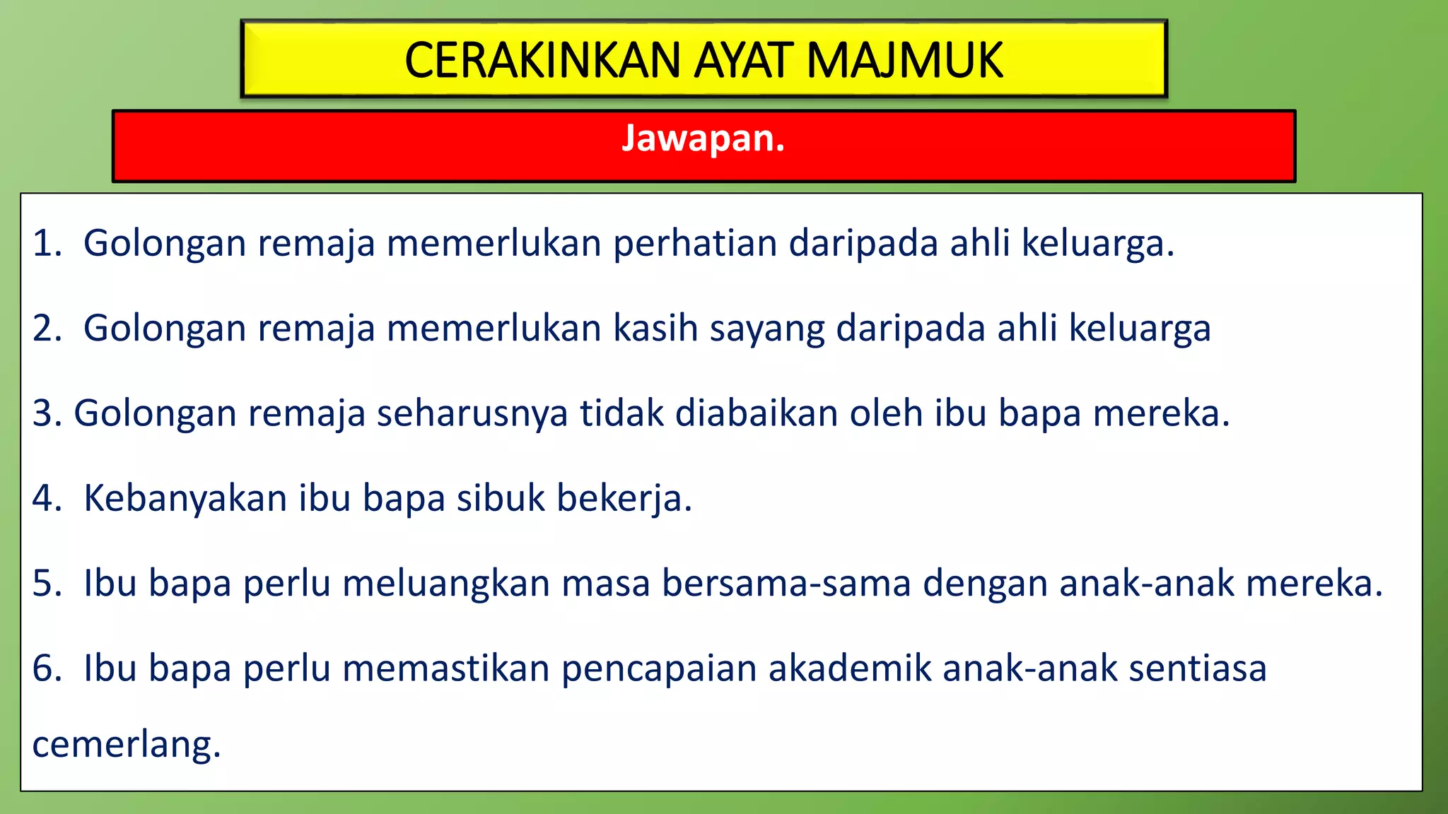 Cerakinkan ayat majmuk 1 | PPTX