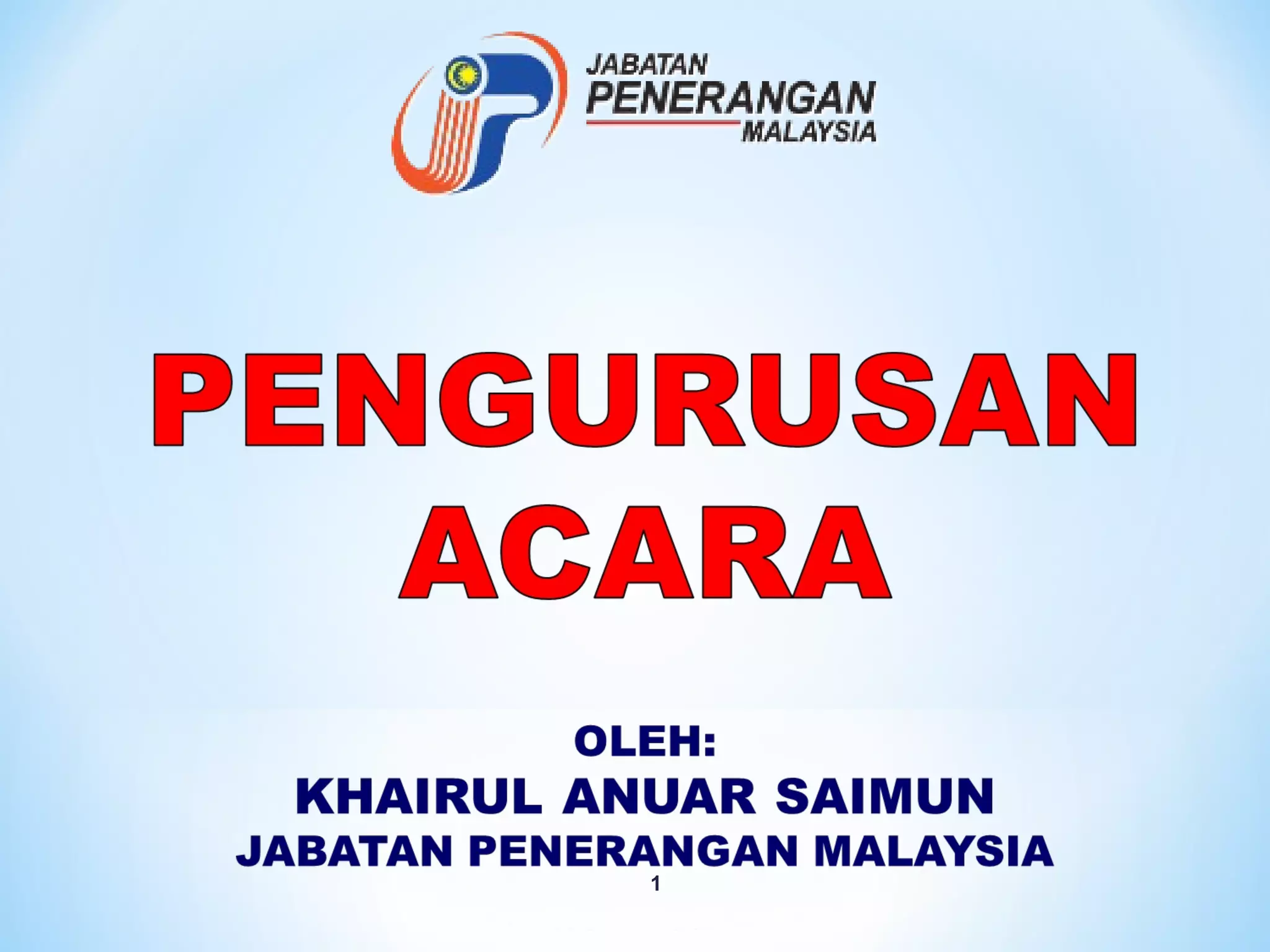 Pengurusan Acara | PPT