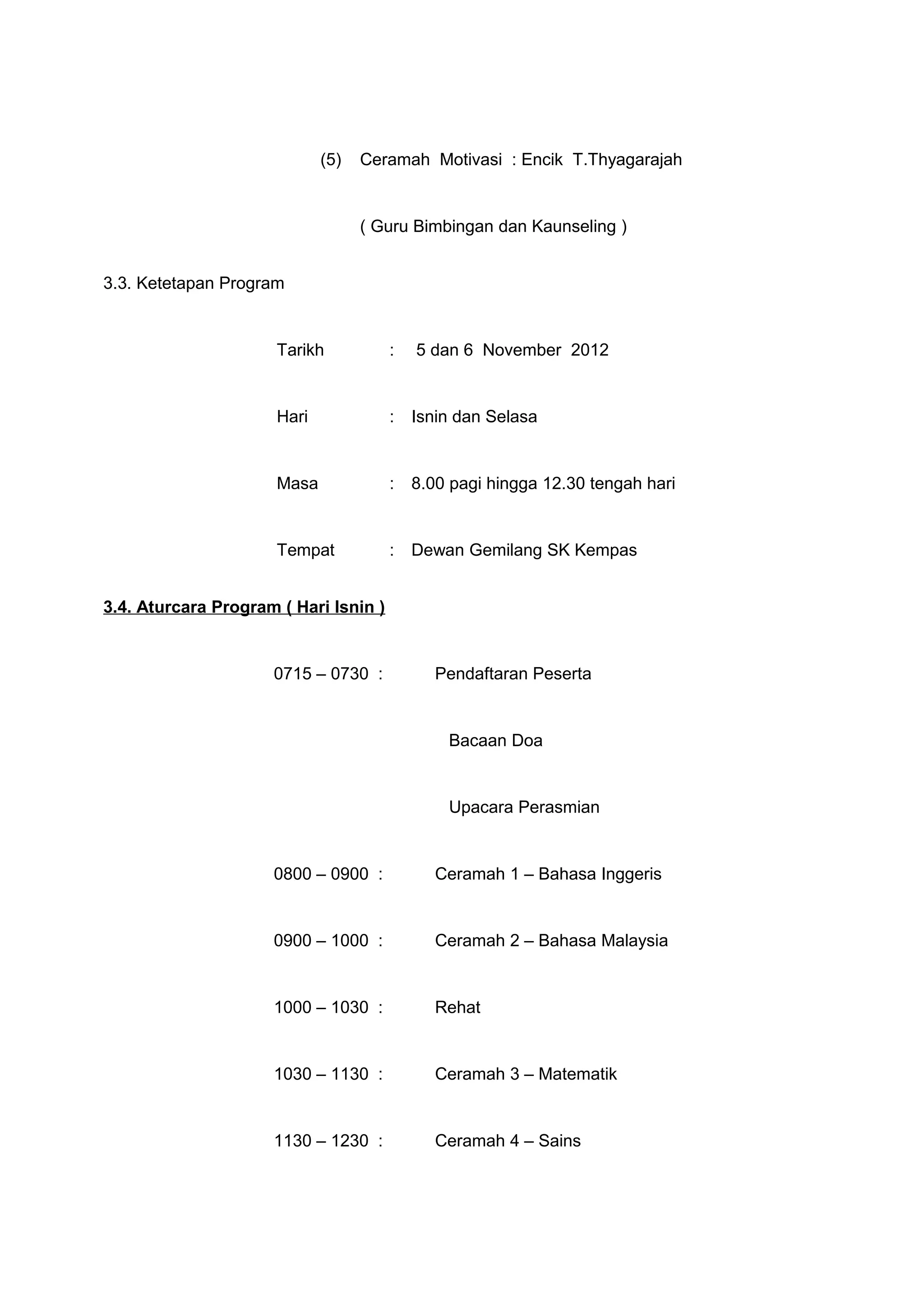Ceramah motivasi sinar upsr 2013 | DOC