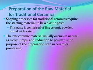 Ceramic materials & their processing (shared using VisualBee) | PPTX