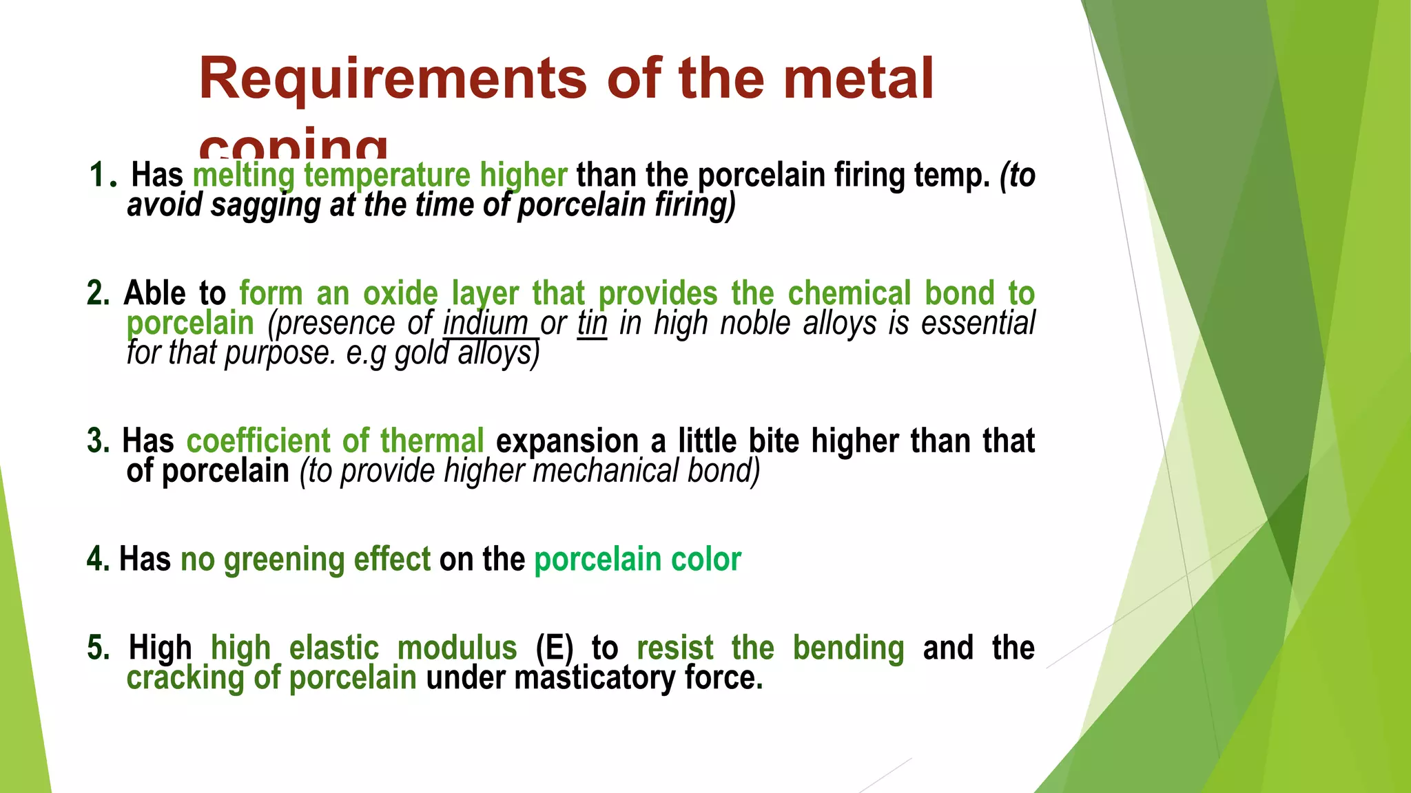 Dental Ceramics and Porcelain fused to metal | PPTX