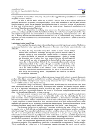 Ceramic art, its sculptural possibilities and limitations | PDF