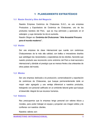 Importación de Cerámicas de Chulucanas | DOCX