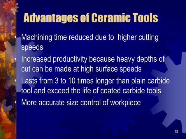 Ceramic cutting tools in manufacturing implementation | PPT