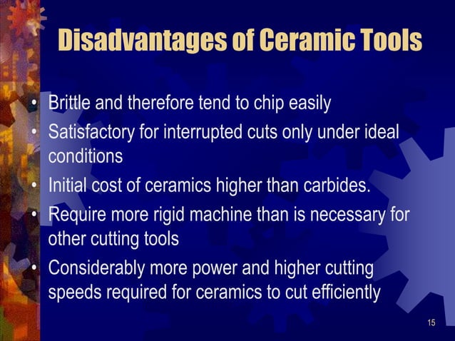 Ceramic cutting tools in manufacturing implementation | PPT