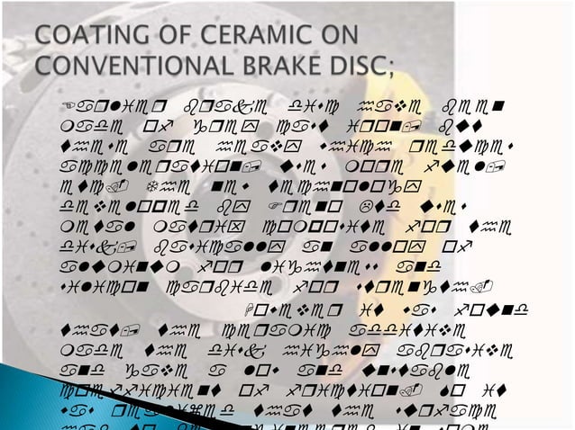Ceramic disc brake | PPTX