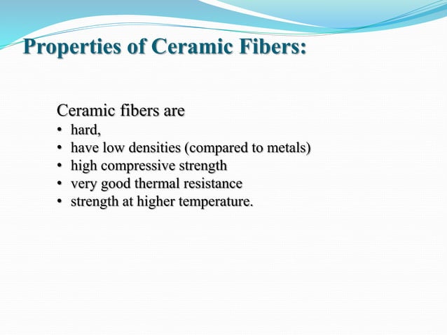 Ceramic fibers | PPTX
