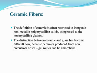 Ceramic fibers | PPTX