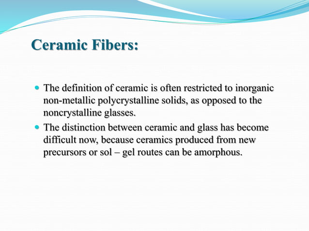 Ceramic fibers | PPTX