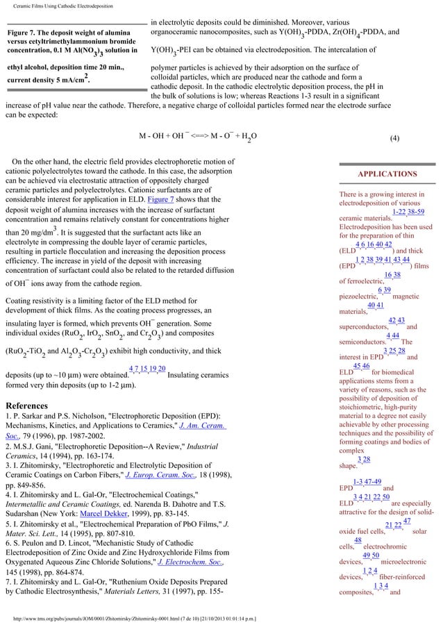 Ceramic films using cathodic electrodeposition | PDF