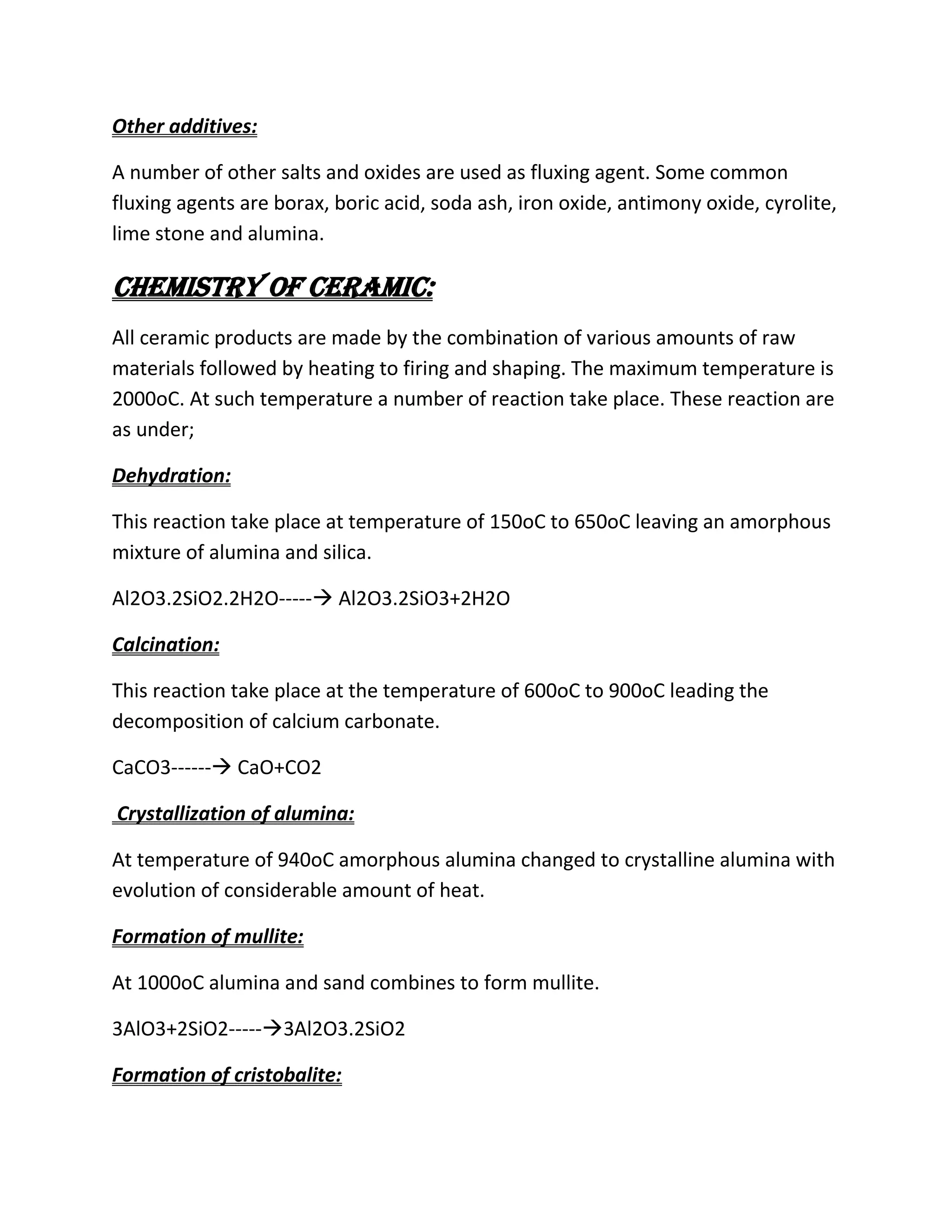 Ceramic industry in industrial chemistry | PDF