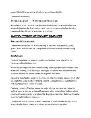 Ceramic industry in industrial chemistry | PDF
