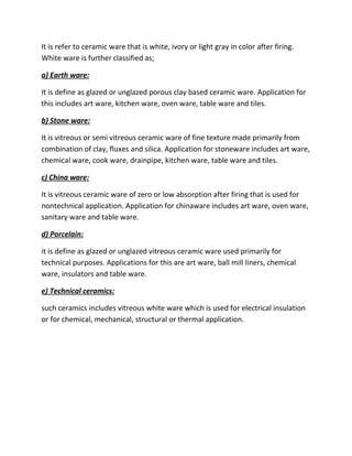 Ceramic industry in industrial chemistry | PDF