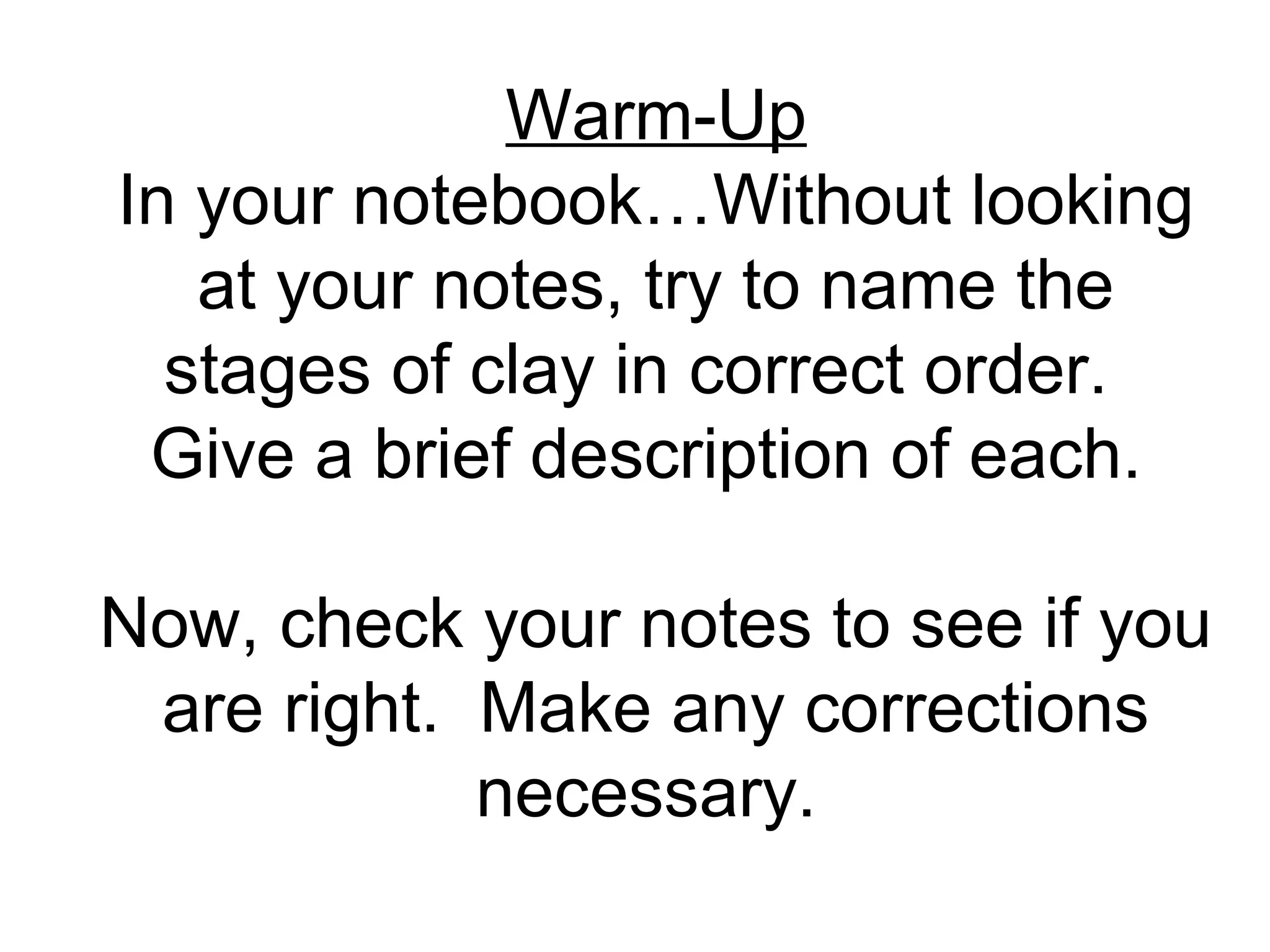 Ceramic Lecture, clay, pottery, handbuilding, stages of clay, teaching ...