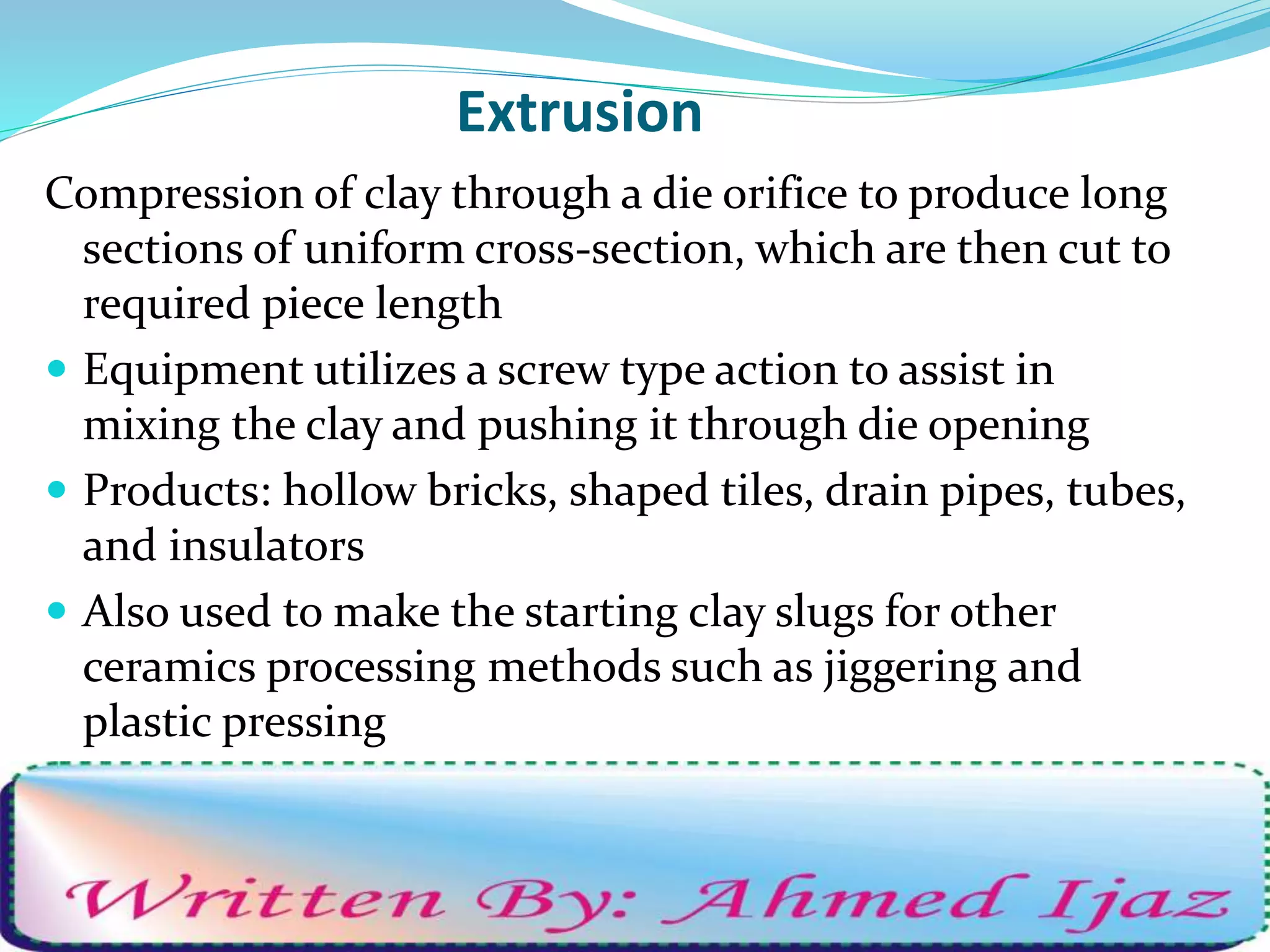 Ceramic materials and their processing | PPTX