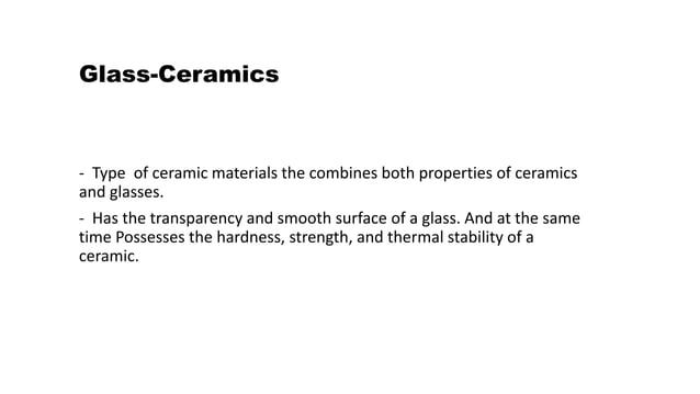Ceramics, Types of ceramics, characteristics.pptx | Chemistry | Science