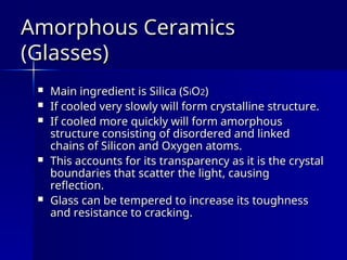 Types of materials and their properties : ceramics, clay | PPT
