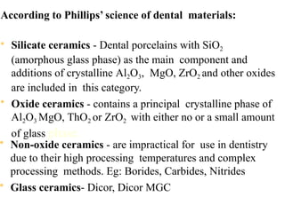 Ceramics dental the use and way of install | PPTX