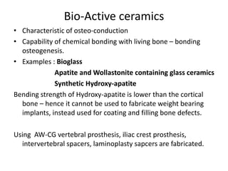 Ceramics in orthopaedics | PPTX