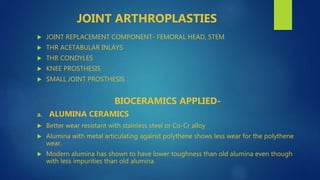 Ceramics in orthopaedics. | PPTX