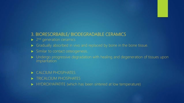 Ceramics in orthopaedics. | PPTX | Bone and Joint Conditions | Diseases ...