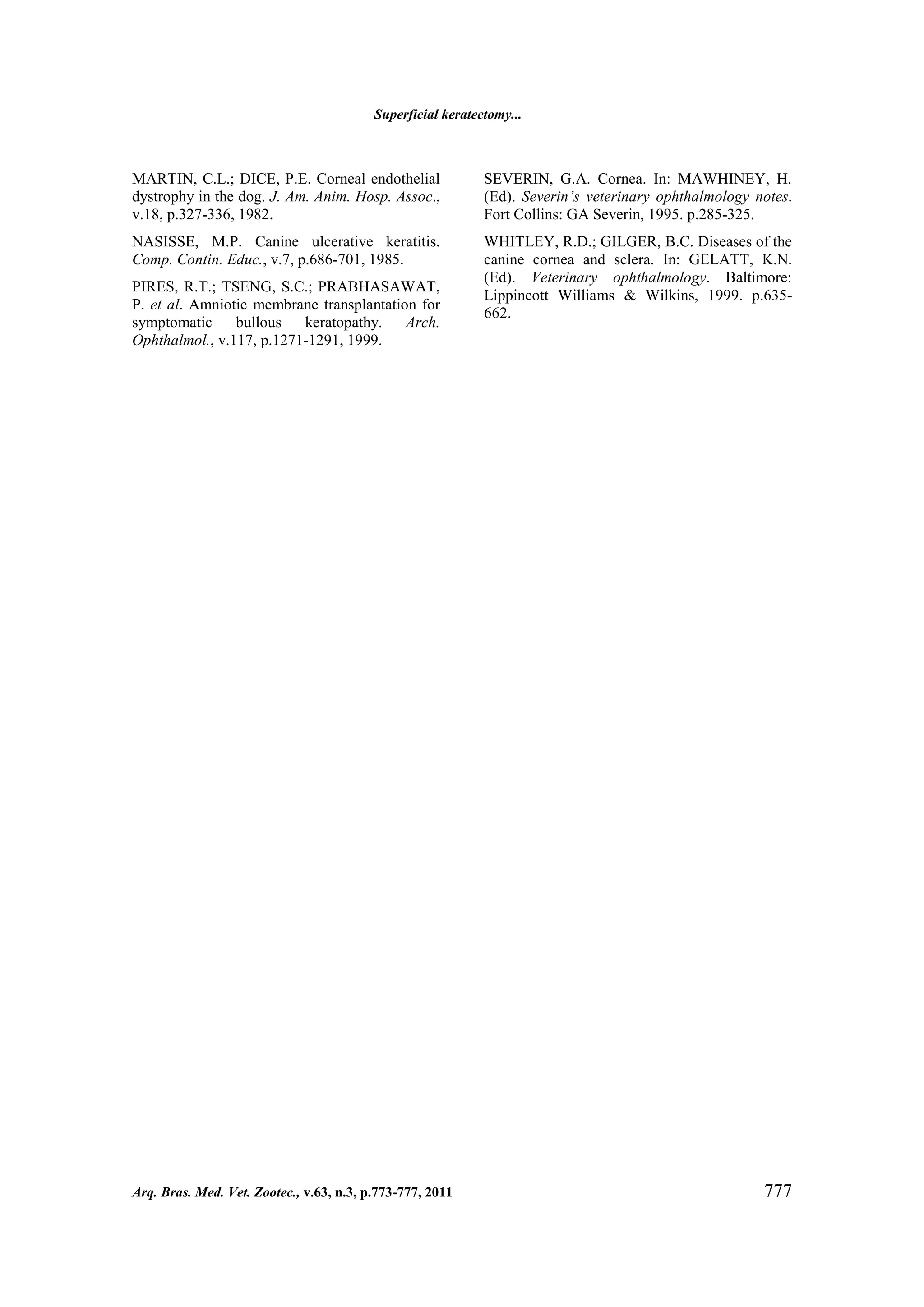 Ceratopatia bolhosa tratamento | PDF