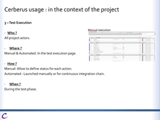 Cerberus : Framework for Manual and Automated Testing (Web Application ...