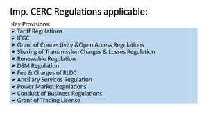 CERC REGULATION ON TARIFF OF COAL BASED POWER GENERATION AND SOLAR GENERATION | PPTX