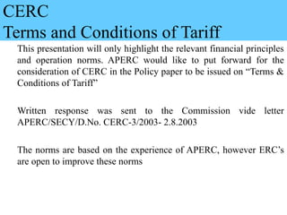 cerc-3 TARIFF REGULATION OF INDIA 2024 .ppt