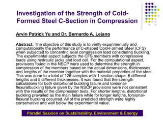 DLSU Research Congress 2014 - Civil Engineering Abstracts | PPT