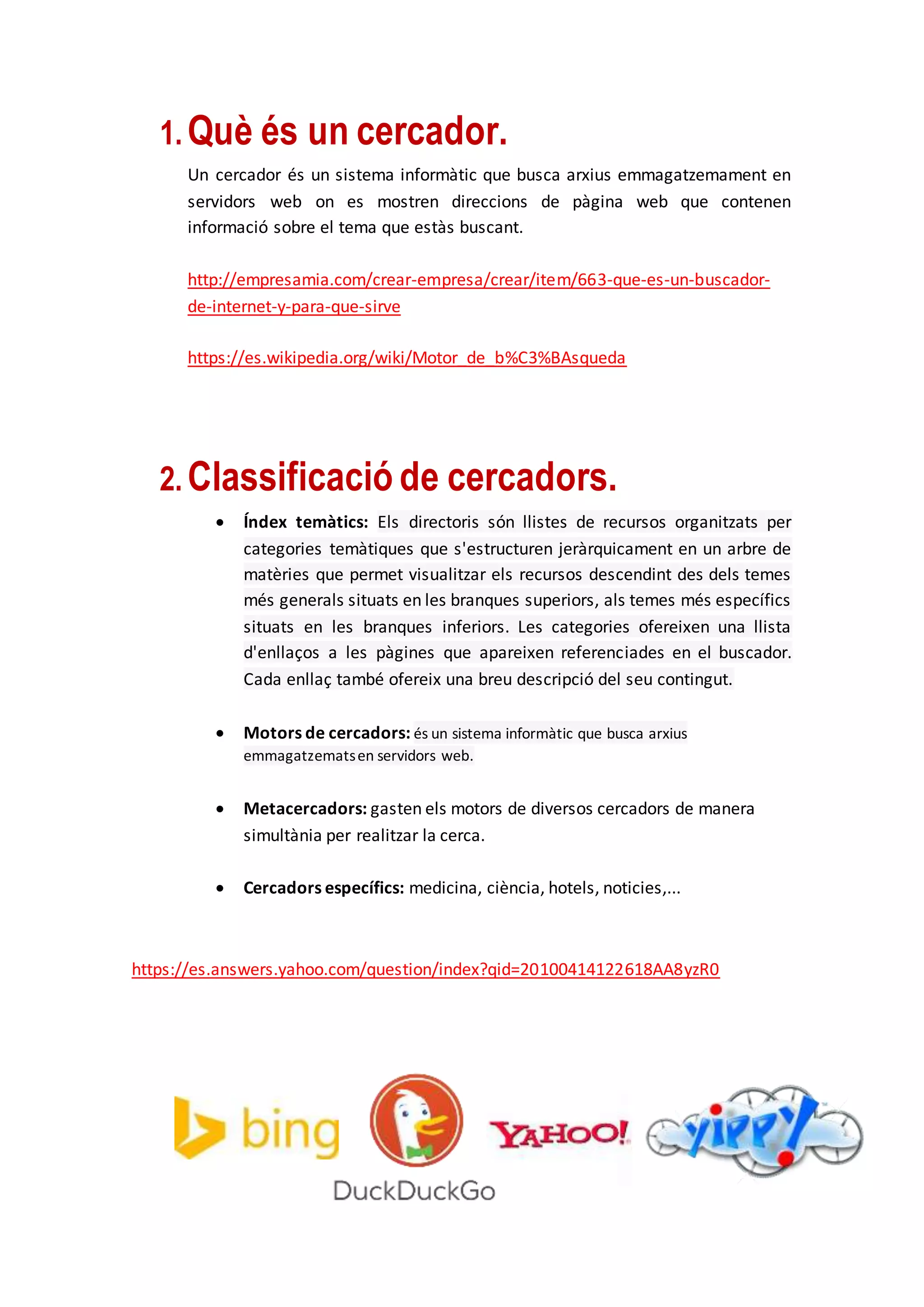 Cercadors | PDF