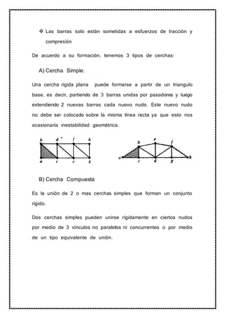 Cerchas y Porticos Isostaticos | DOCX