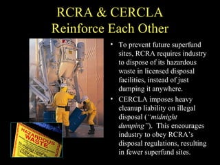 CERCLA & RCRA: Tossing Toxic Trash | PPT