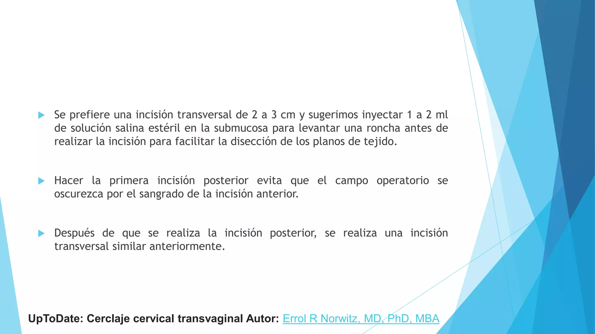 Cerclaje cervical | PPTX