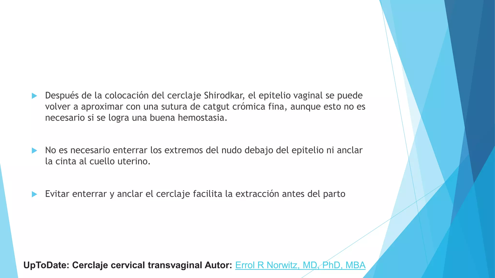Cerclaje cervical | PPTX