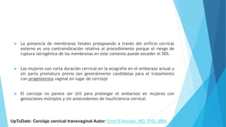 Cerclaje cervical | PPTX