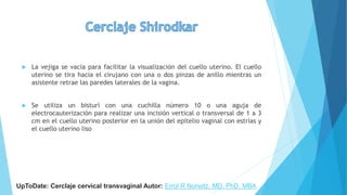 Cerclaje cervical | PPTX