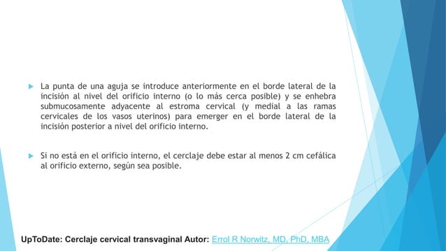 Cerclaje cervical | PPTX