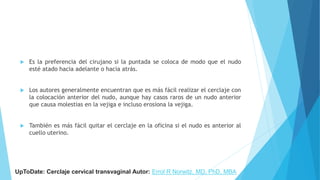 Cerclaje cervical | PPTX