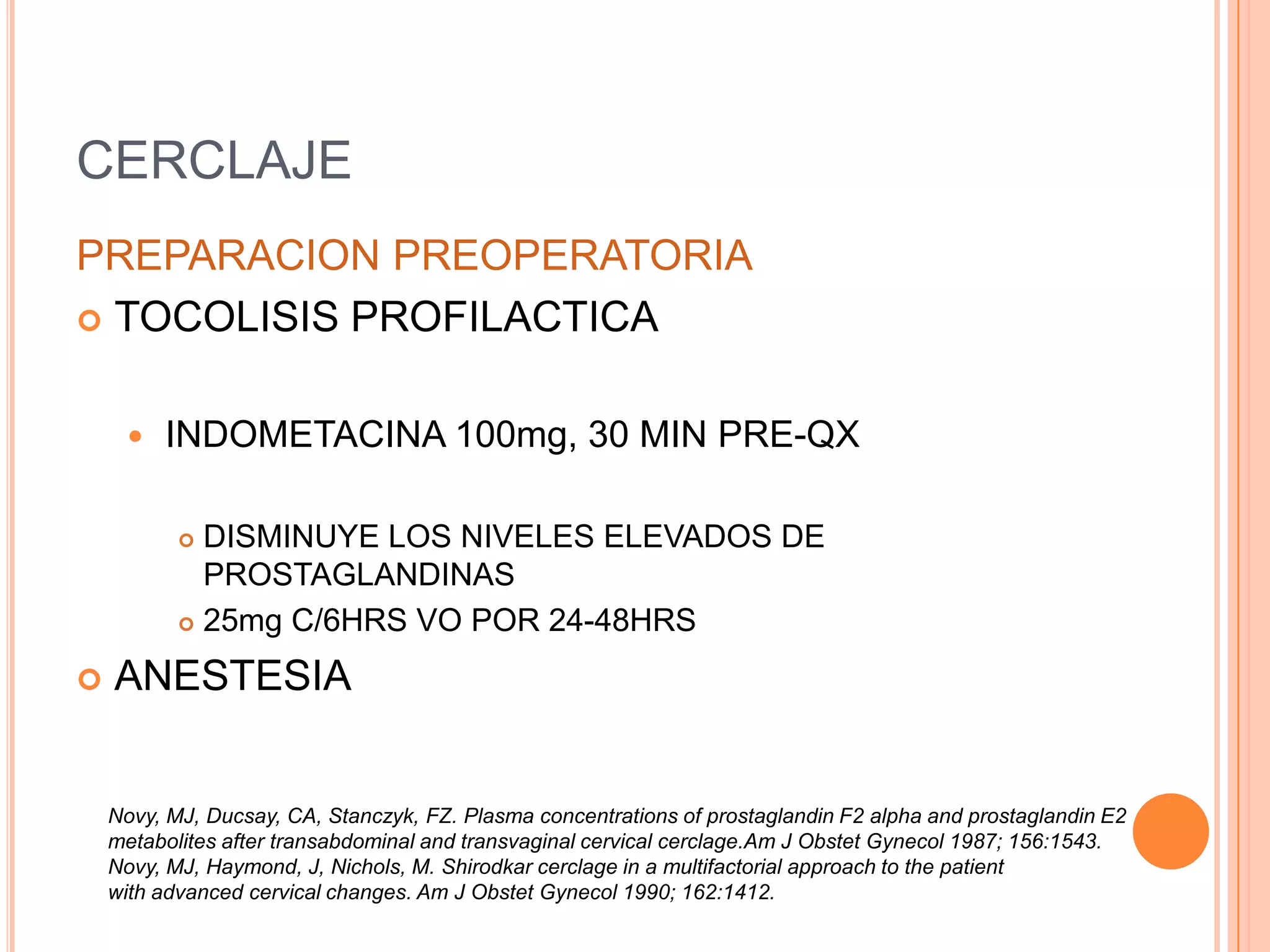 cerclaje cervical, igss agoto 2013 | PPTX