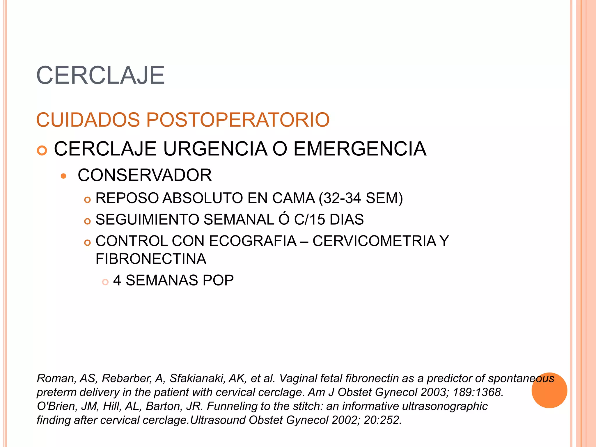 cerclaje cervical, igss agoto 2013 | PPTX