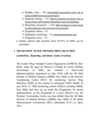 Adverse Drug Reaction | DOCX