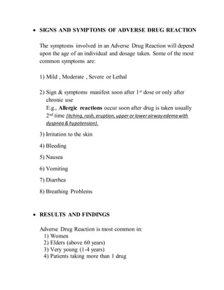 Adverse Drug Reaction | DOCX