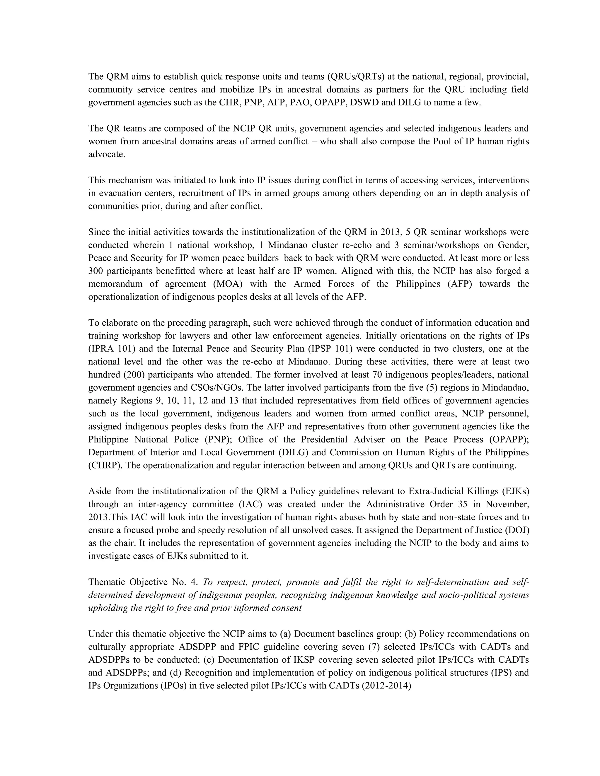 CERD Accomplishment Report | PDF