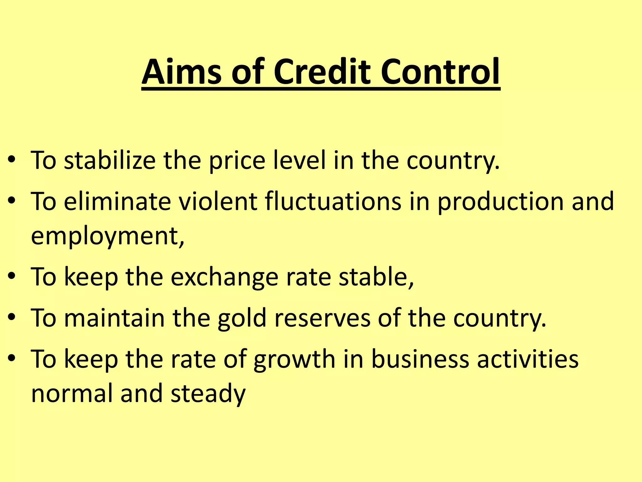 Cerdit cotrol ppt | PPT