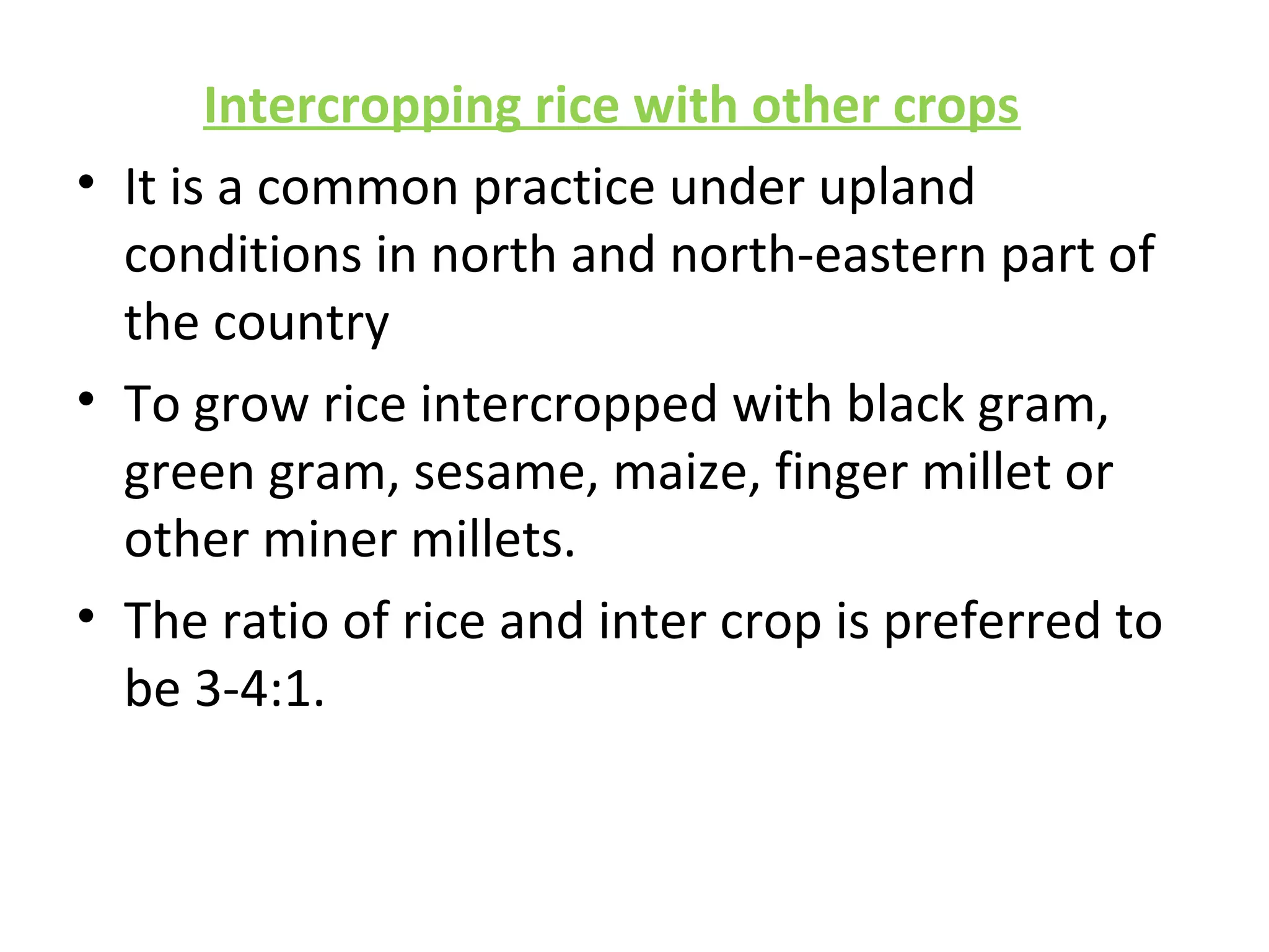 Cereal based cropping system in india | PPT