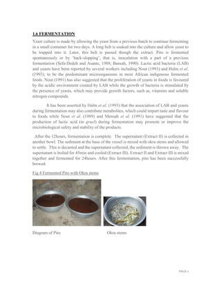 Cereal fermentation : Pito and Brukutu | PDF