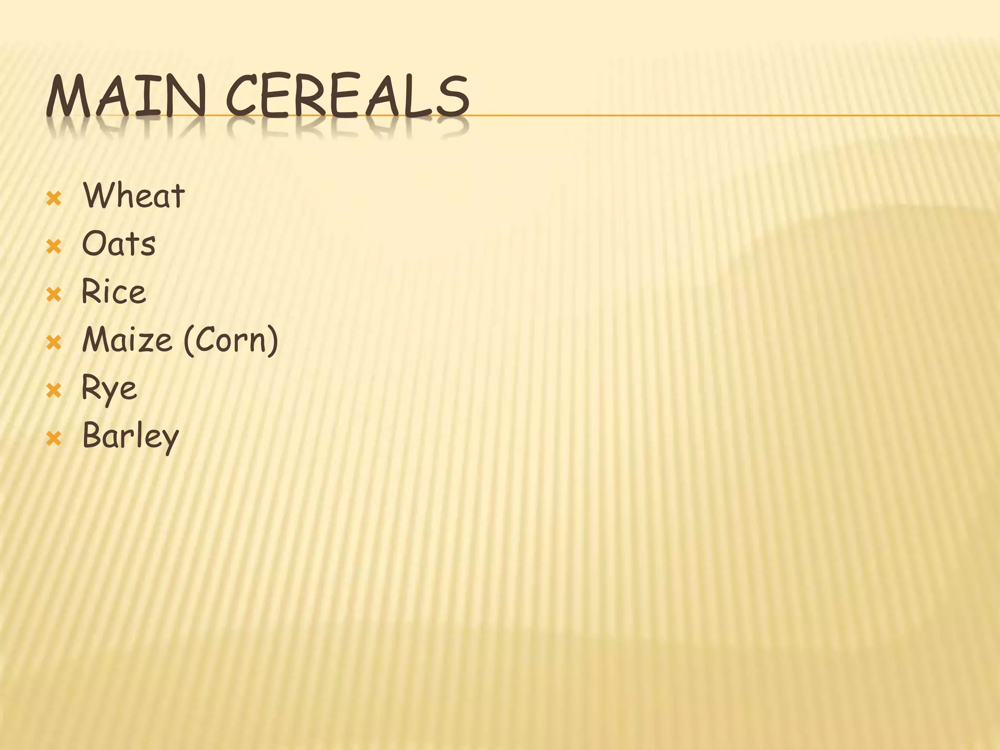 Cereals | PPT