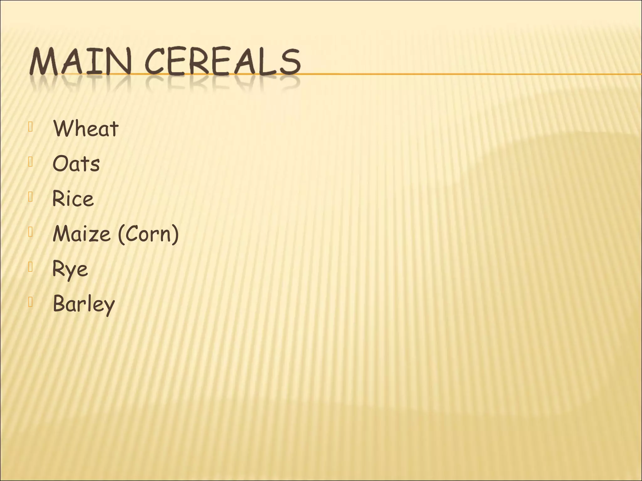 Cereals | PPT